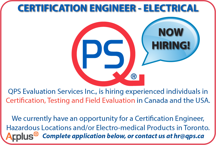 Certification Engineer - Hazardous Locations and/or Electro-medical ...